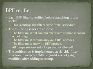 Berkeley Packet Filters | PPTX