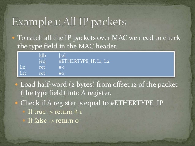 Berkeley Packet Filters