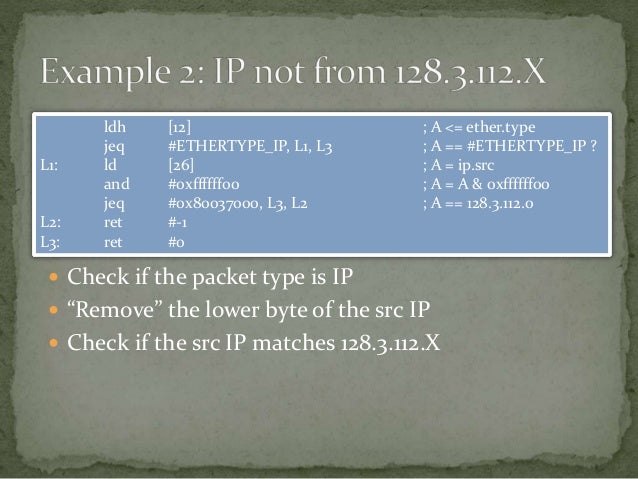 Berkeley Packet Filters