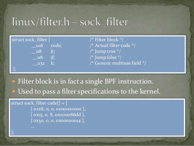 Berkeley Packet Filters