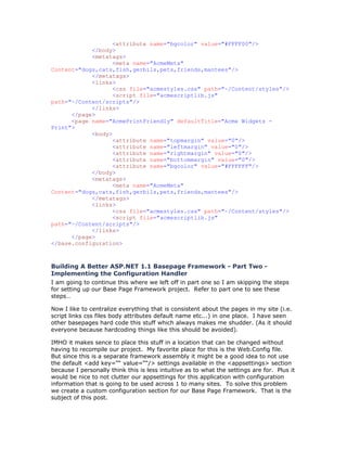 .NET 1.1 Base Page Framework Article | PDF