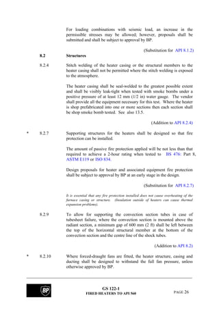 Bp fired heater specifications | PDF