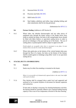 Bp fired heater specifications | PDF
