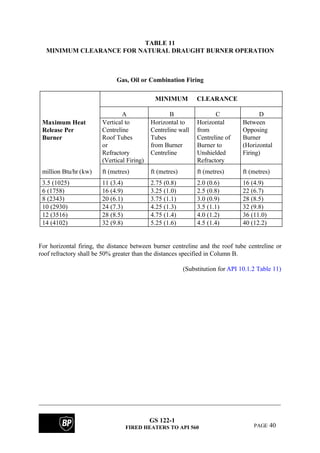 Bp fired heater specifications | PDF