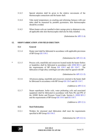 Bp fired heater specifications | PDF