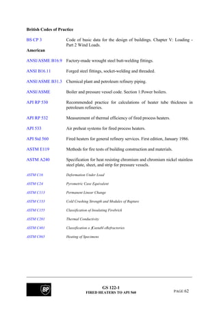 Bp fired heater specifications | PDF