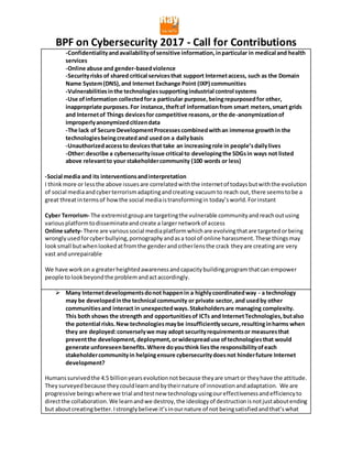 Bpf on cybersecurity 2017 call for contributions by shreedeep rayamajhi ...