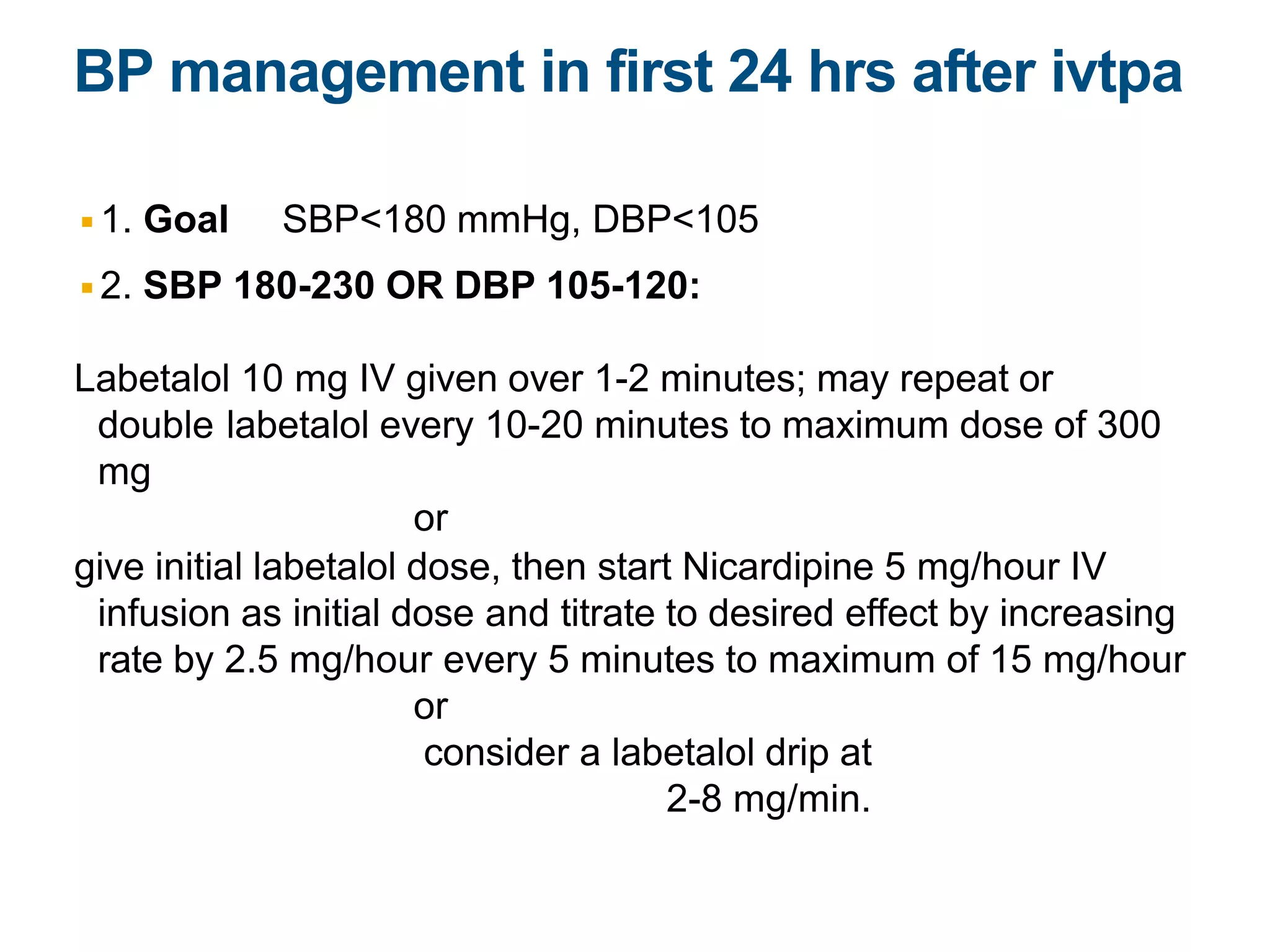 BP Targets in Stroke | PPTX