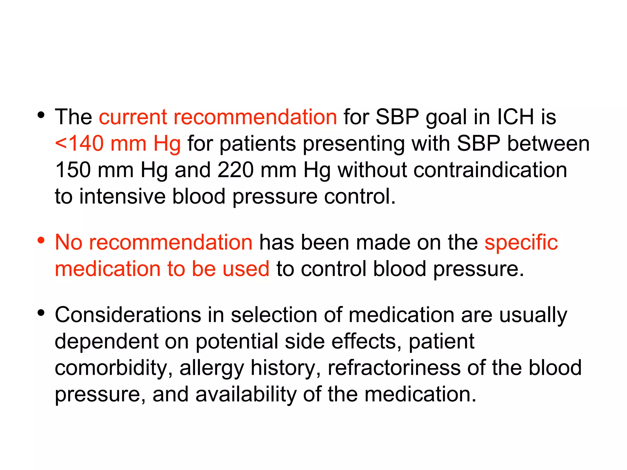 BP Targets in Stroke | PPTX
