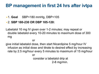 BP Targets in Stroke | PPTX
