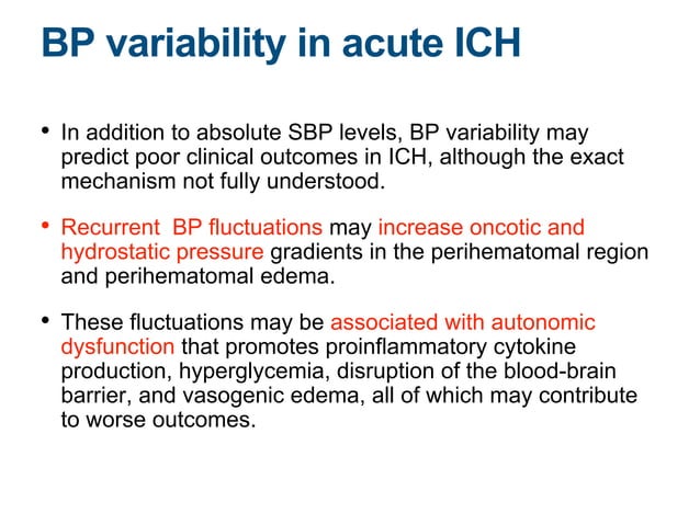 BP Targets in Stroke | PPT