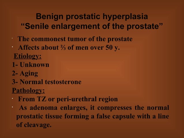 Benign Prostate Hyperplasia & Prostate Cancer | PPT