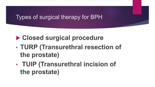 BPH BENGIN PROSTATE HYPERPLASIA | PPTX
