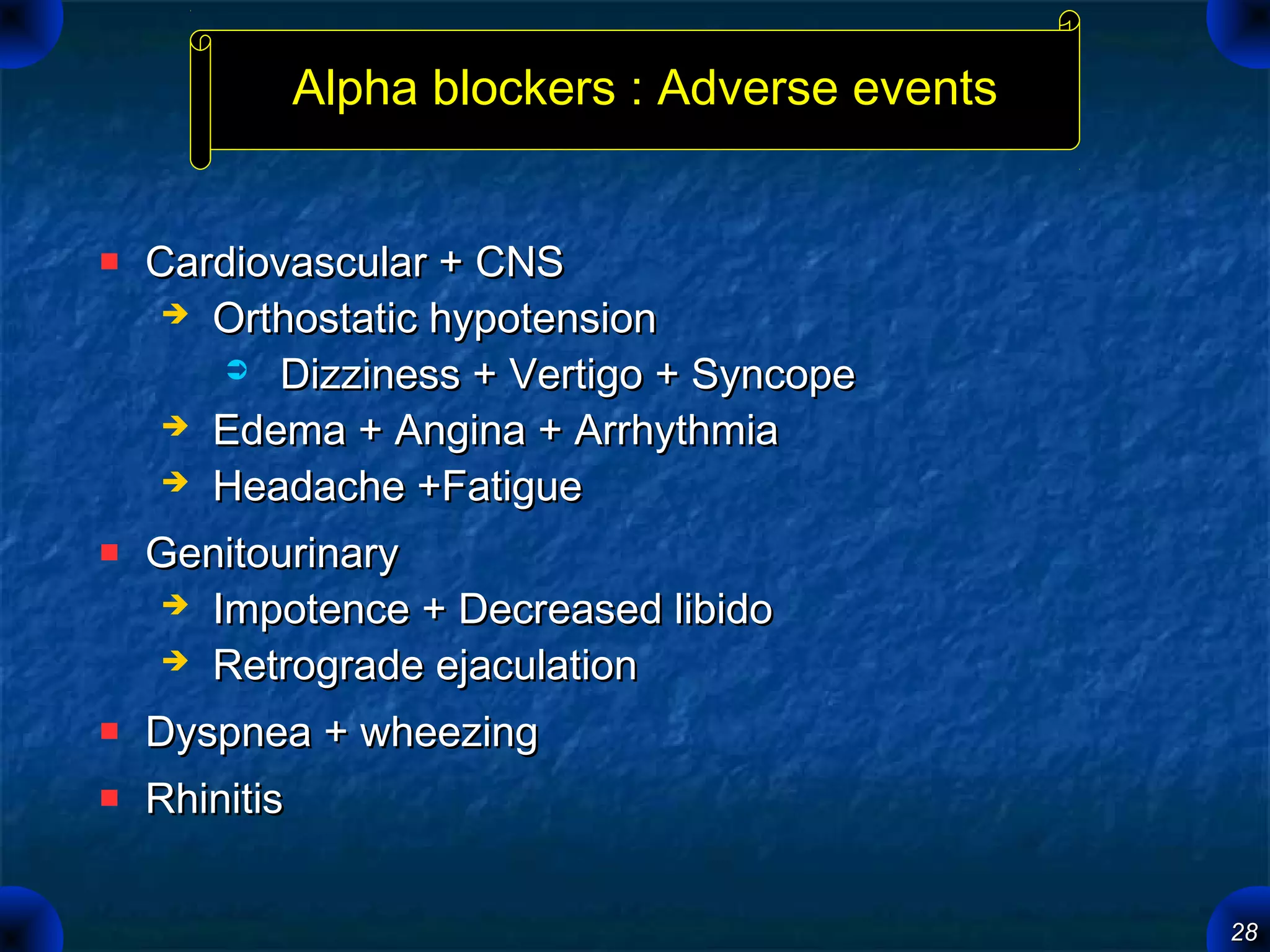 Benign enlargement of prostate . medical therapy | PPT