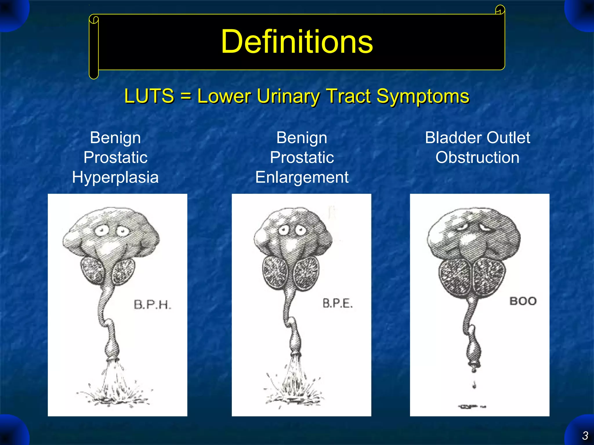 Benign enlargement of prostate . medical therapy | PPT