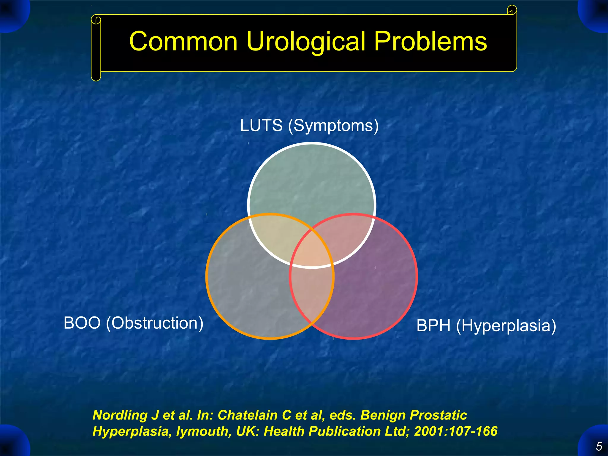 Benign enlargement of prostate . medical therapy | PPT