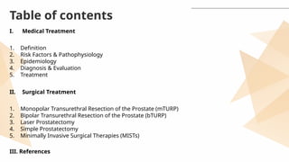 BPH (benign prostatic hyperplasia) in urology | PPTX