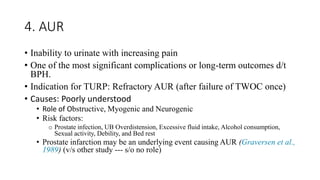 Complications of Benign Enlargement of Prostate | PPTX