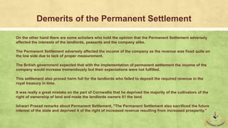 Permanent Settlement ACT | PPTX