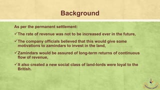 Permanent Settlement ACT | PPTX