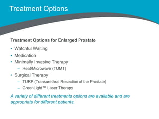 Management of the Enlarged Prostate Gland | PPTX