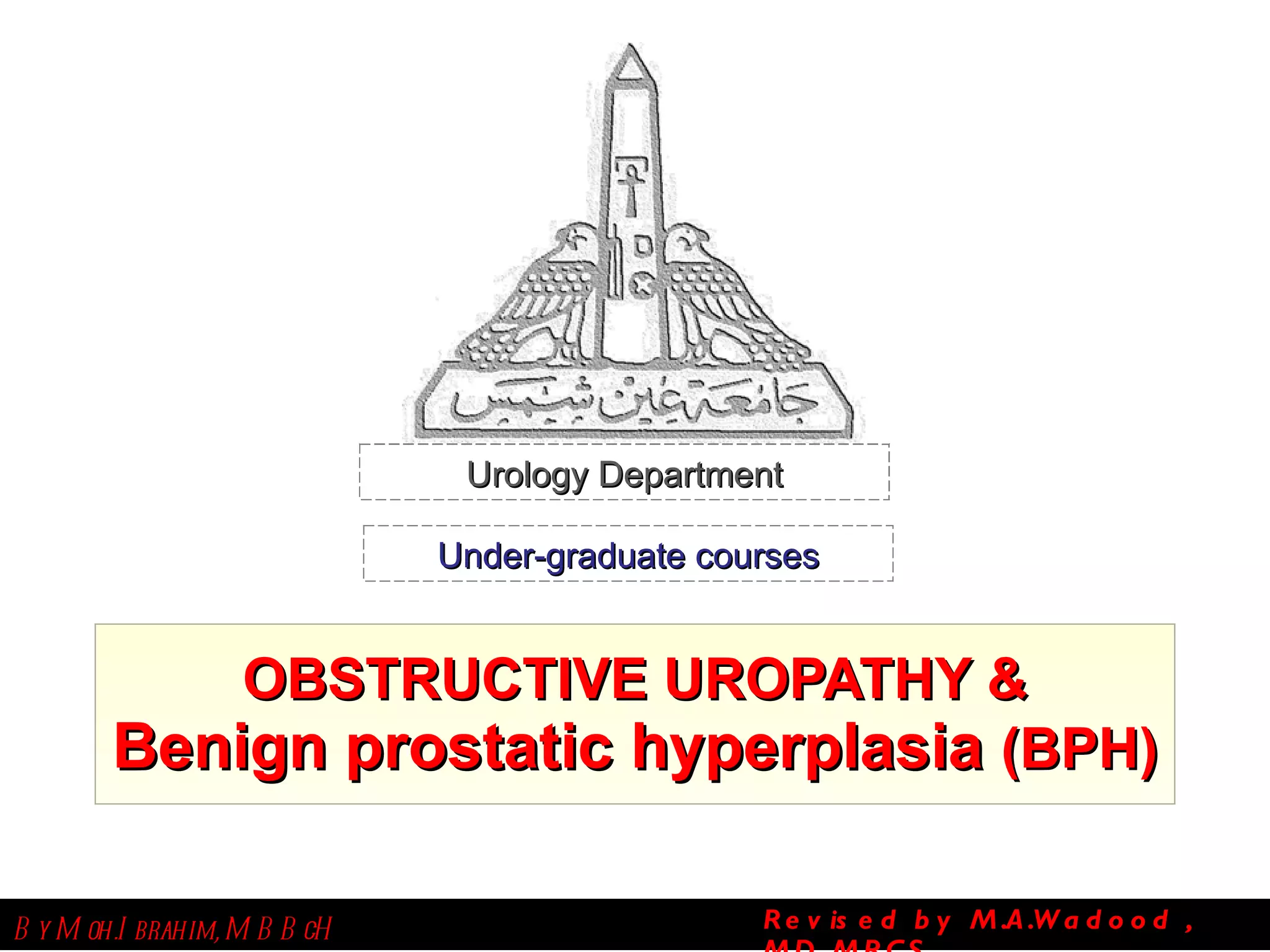 BPH and obstructive uropathy | PPT