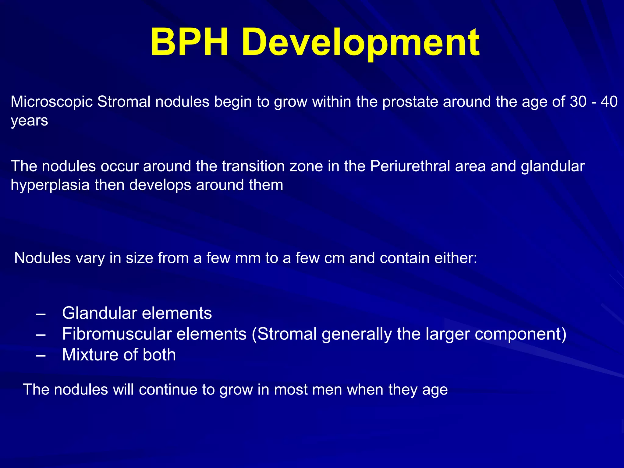 Benign prostatic hyperplasia by Sayed Eleweedy | PPT