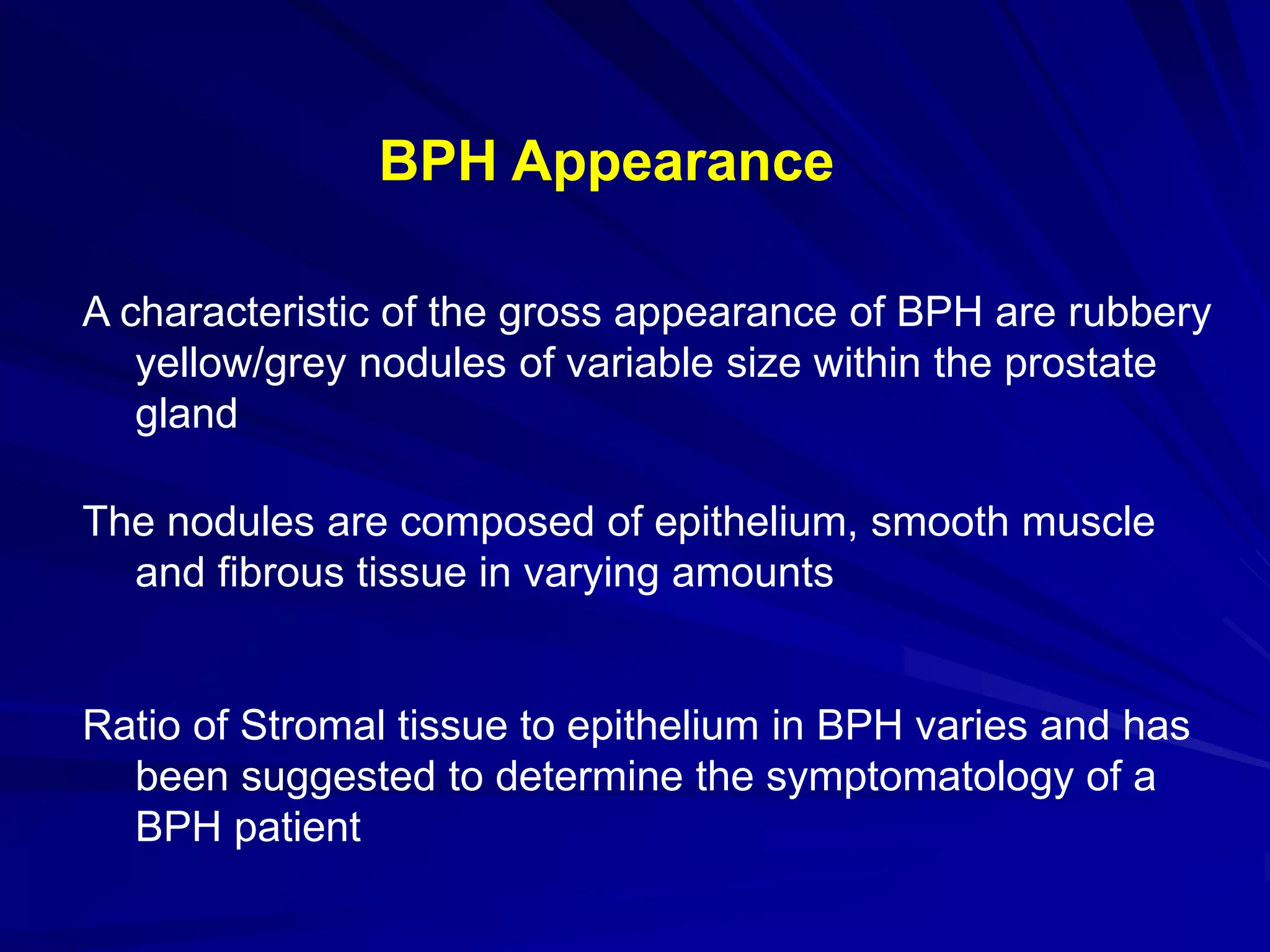 Benign prostatic hyperplasia by Sayed Eleweedy | PPT