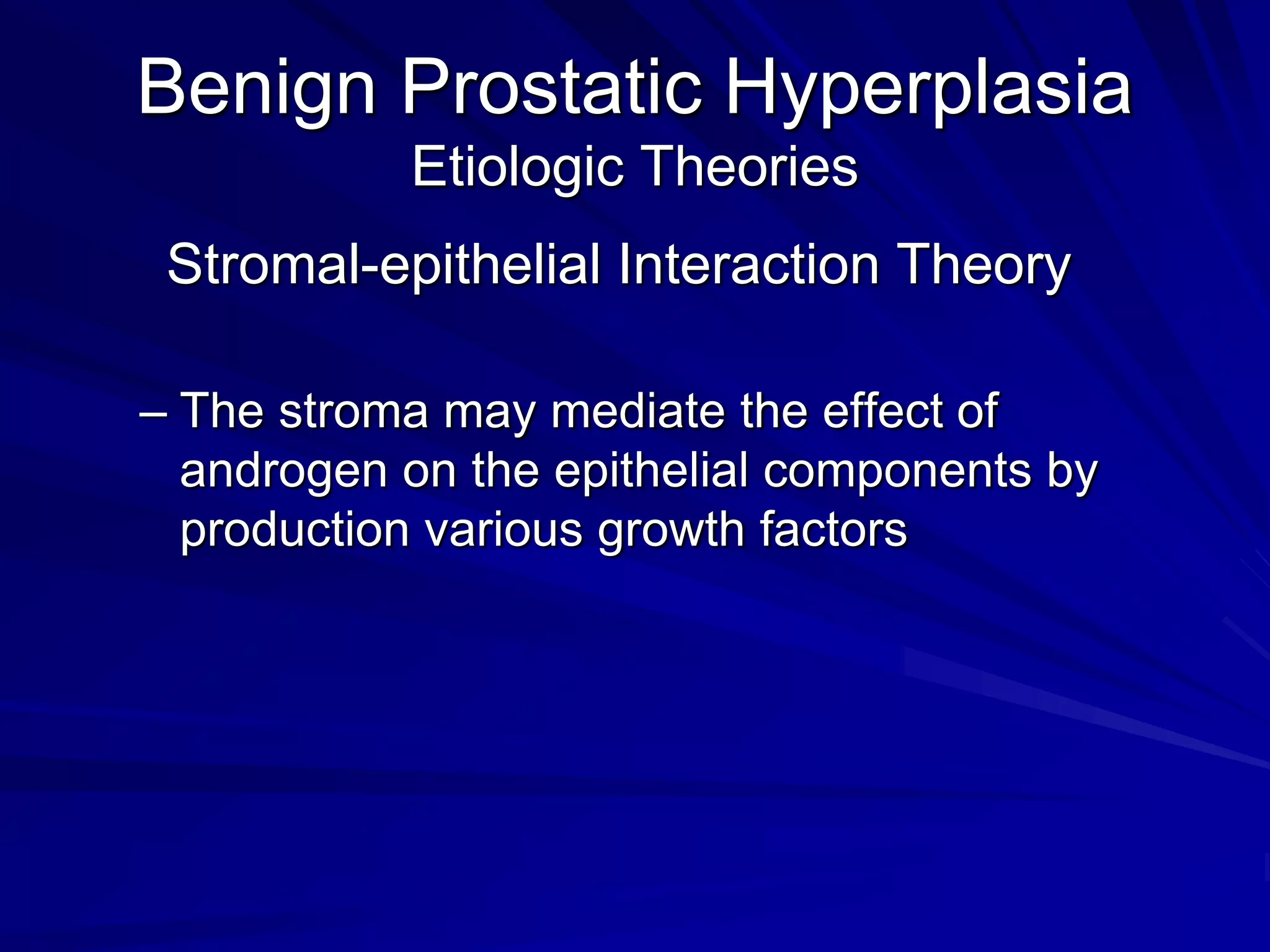 Benign prostatic hyperplasia by Sayed Eleweedy | PPT