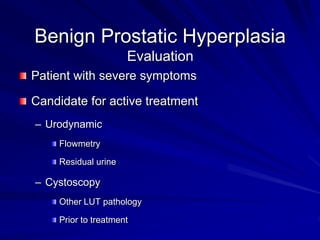 Benign prostatic hyperplasia by Sayed Eleweedy | PPT