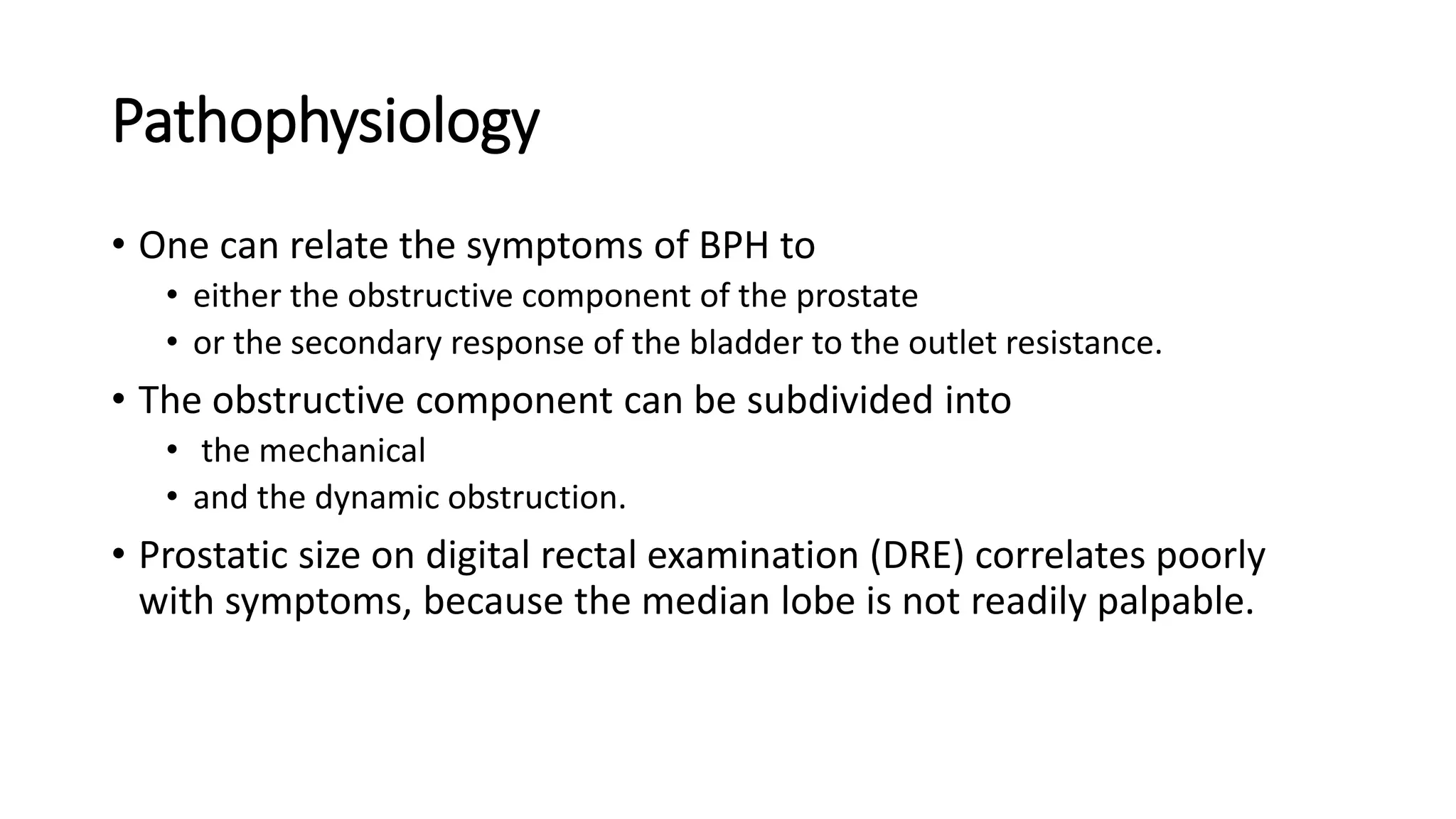 BENIGN PROSTATIC HYPERPLASIA: Epidemiology, Etiology, Pathophysiology ...