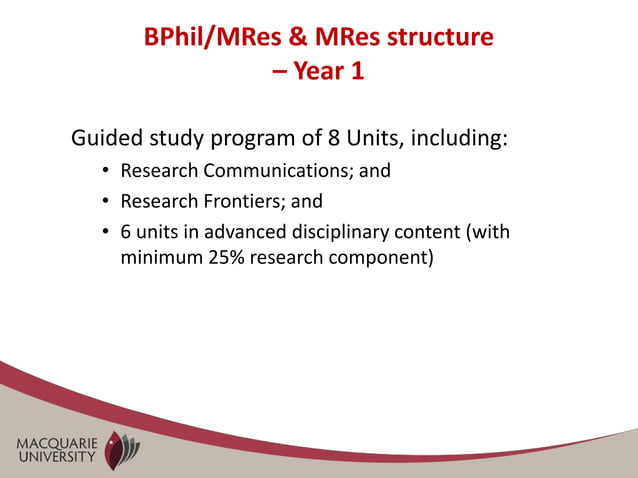 MQ Research Training Pathway Program (2013) | PPT