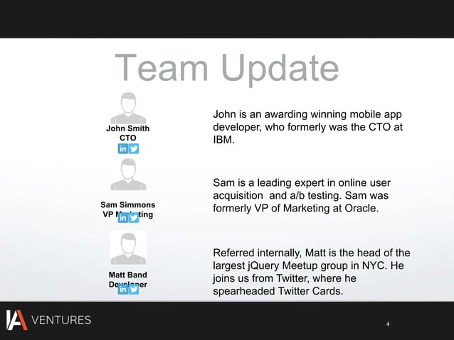 Investor Update template | PPTX | Business Accounting & Finance | Business