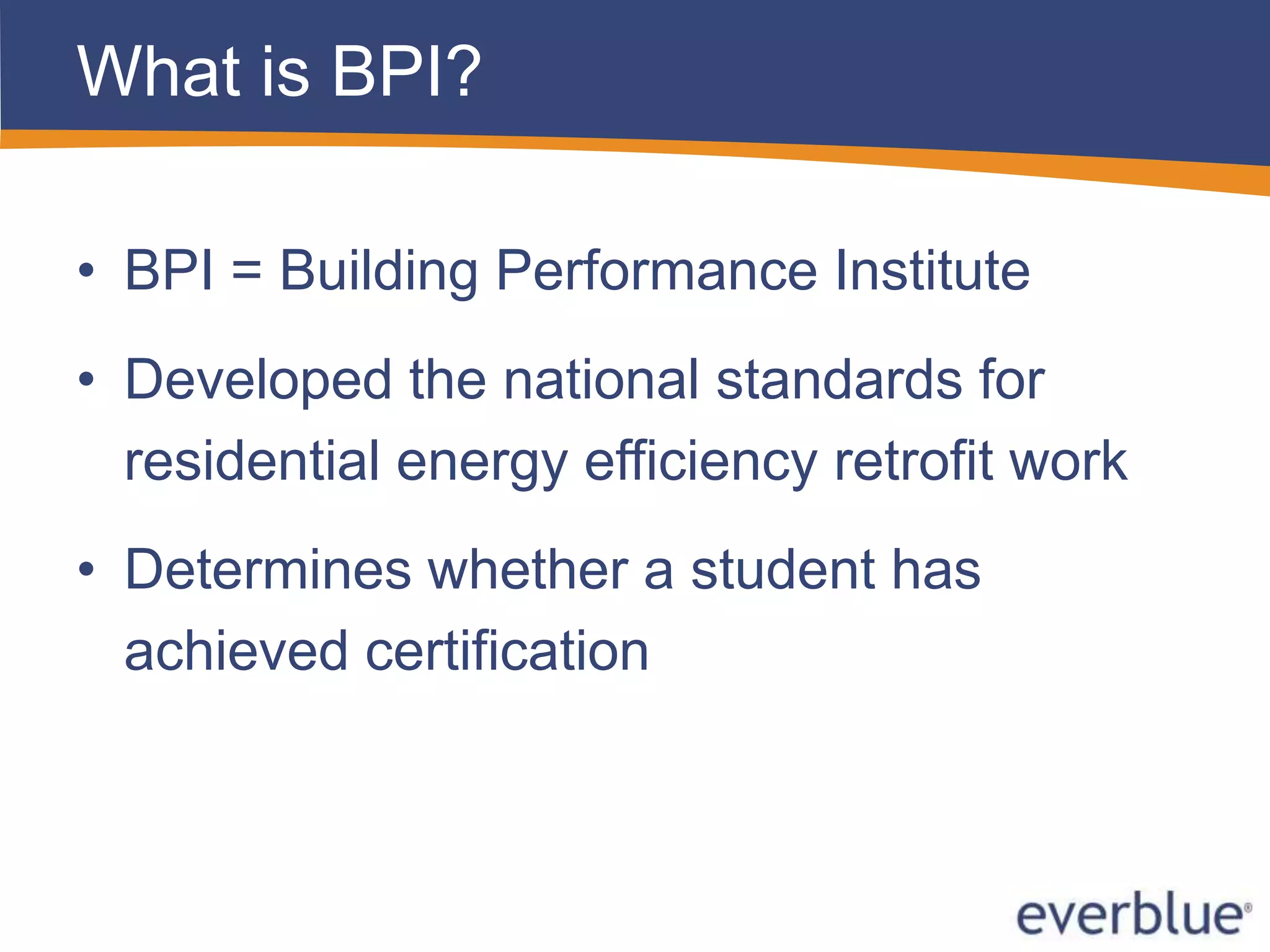 BPI Certification Overview | PPTX