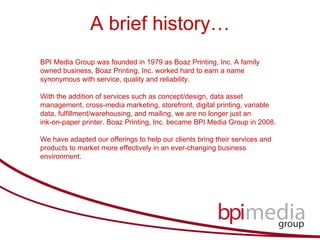 BPI Media Group Services Overview | PDF