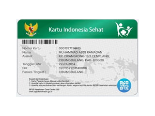 Contoh Kartu BPJS YAng MAsih Aktif dan Sesuai | PPTX
