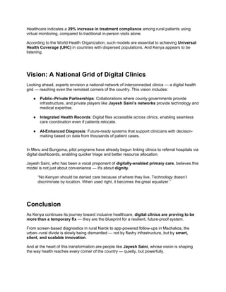 Closing Kenya’s Healthcare Divide: How Digital Clinics Are Bridging the ...