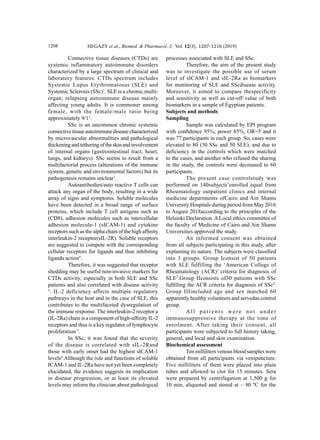 Biomarkers of Systemic Lupus Erythematosus and Systemic Sclerosis ...