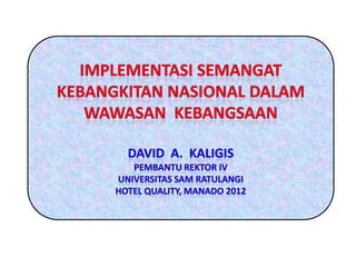 Prof. David Kaligis | PPTX