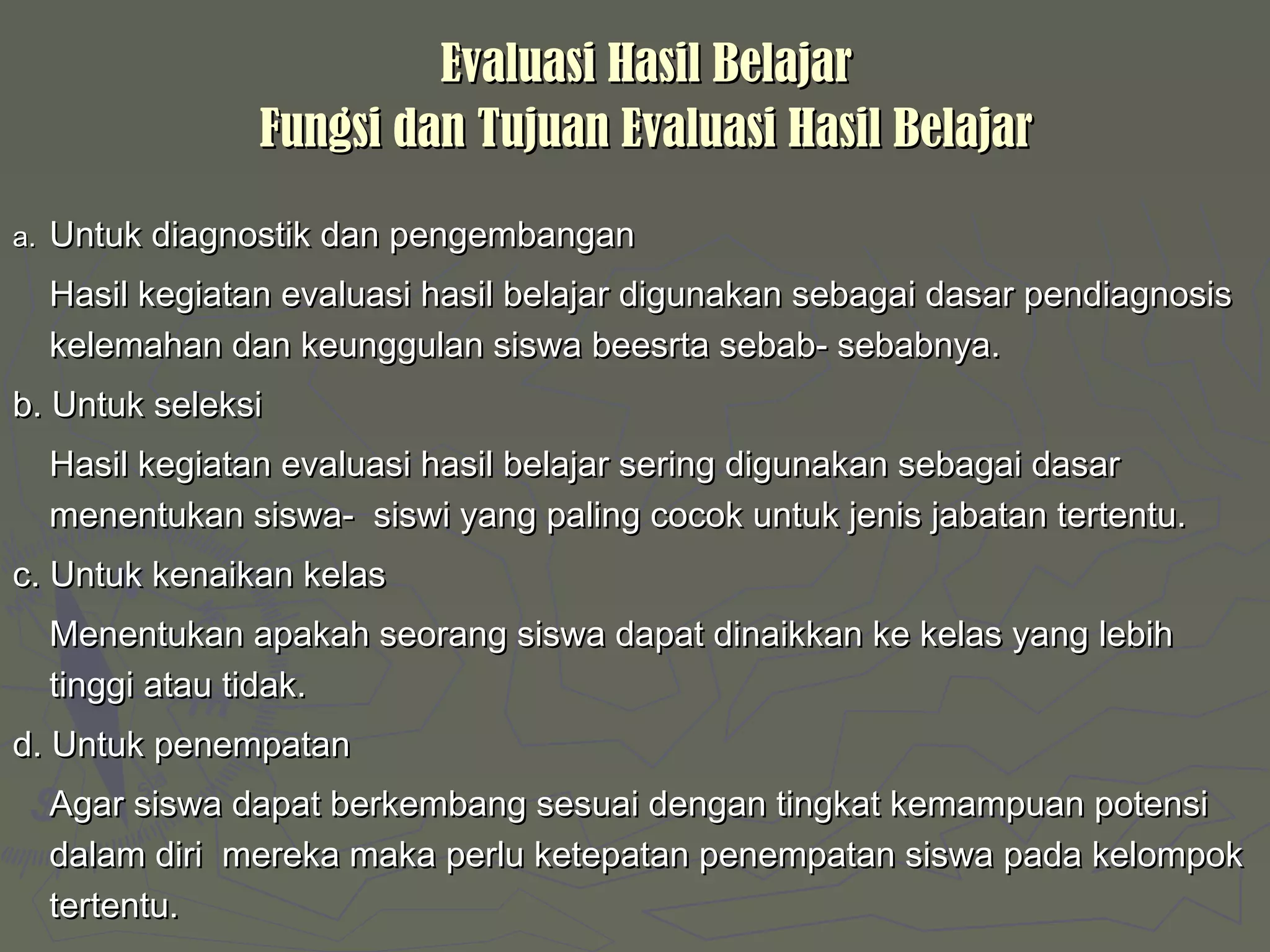 Bp konsep dasar evaluasi belajar dan pembelajaran new | PPT Bp konsep dasar evaluasi belajar dan pembelajaran new | PPT