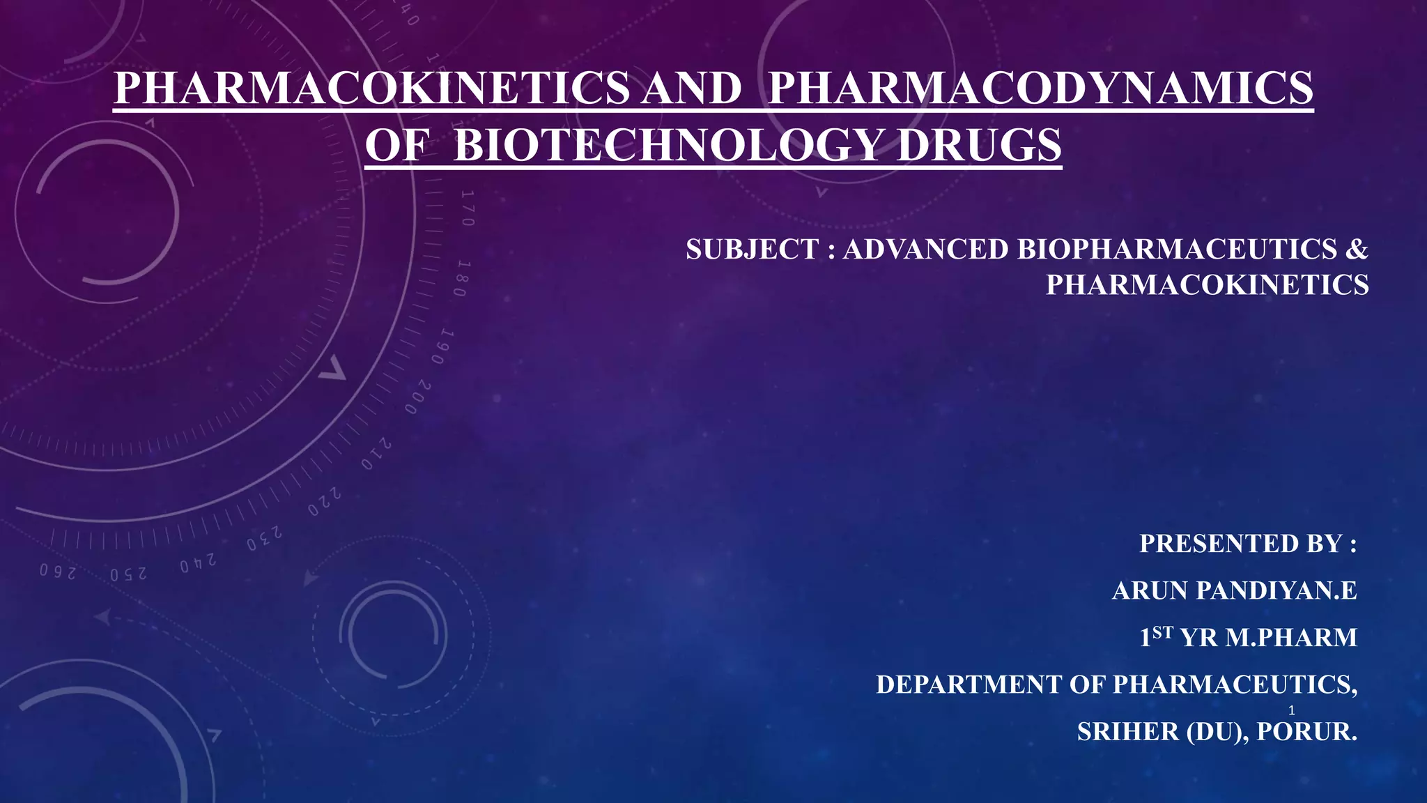 PHARMACOKINETIC AND PHARMACODYNAMIC OF BIOTEHNOLOGICAL PRODUCTS | PPT