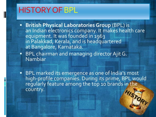 British physical laboratories - business failure of BPL | PPT