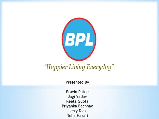 Bpl- Televisions- Brand revival | PPT