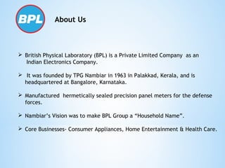 Bpl- Televisions- Brand revival | PPT