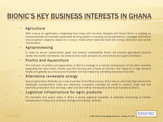 Bionic Palm Ltd. Ghana, Sustainable oil & food farming | PPT