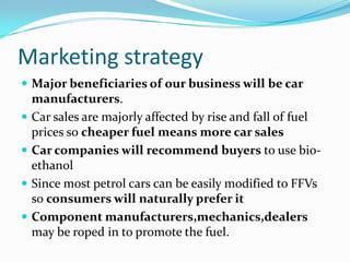 B plan for making power alcohol | PPTX