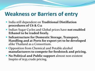 B plan for making power alcohol | PPTX