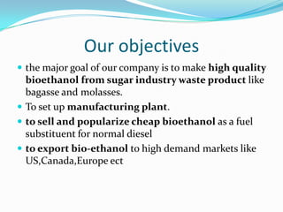 B plan for making power alcohol | PPTX