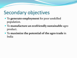 B plan for making power alcohol | PPTX