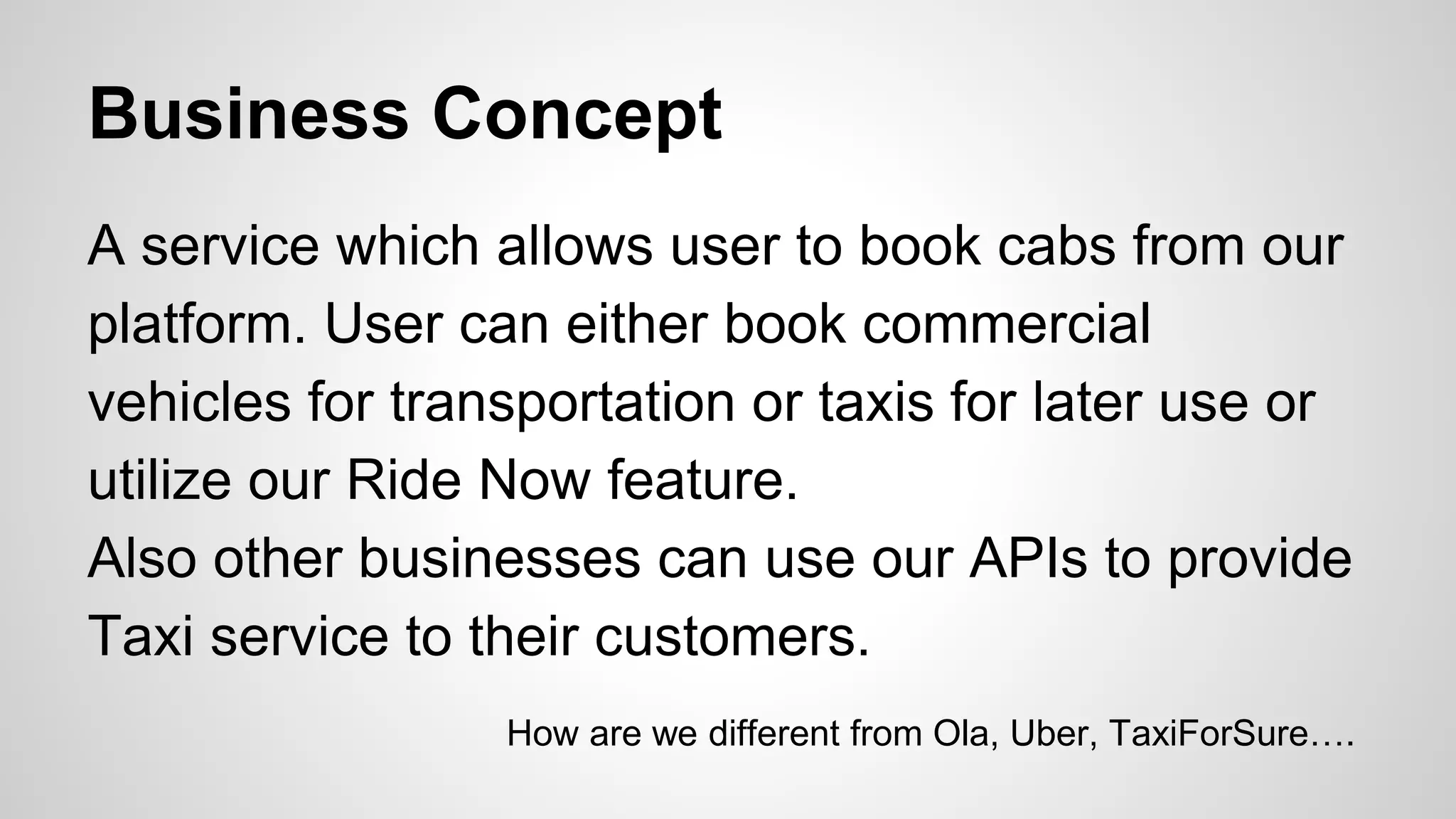 TaxiStop business plan | PPTX